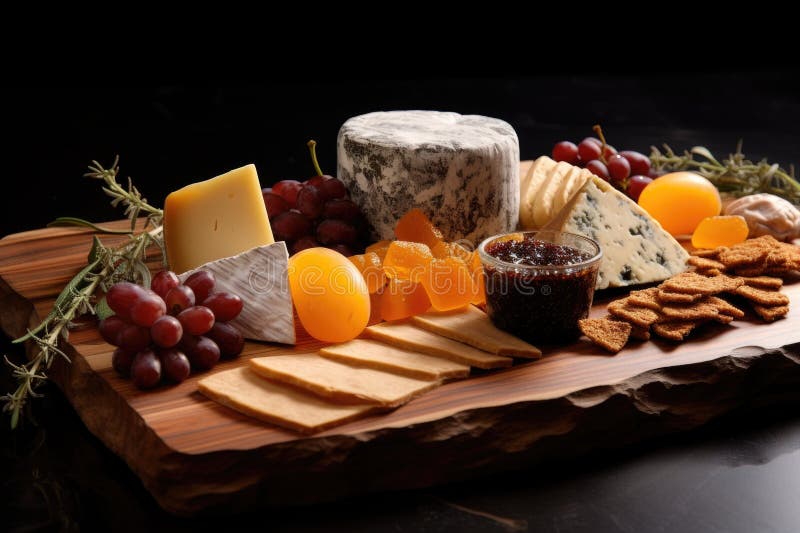 Artisanal Cheese Board with Variety of Textures and Colors Stock Image ...