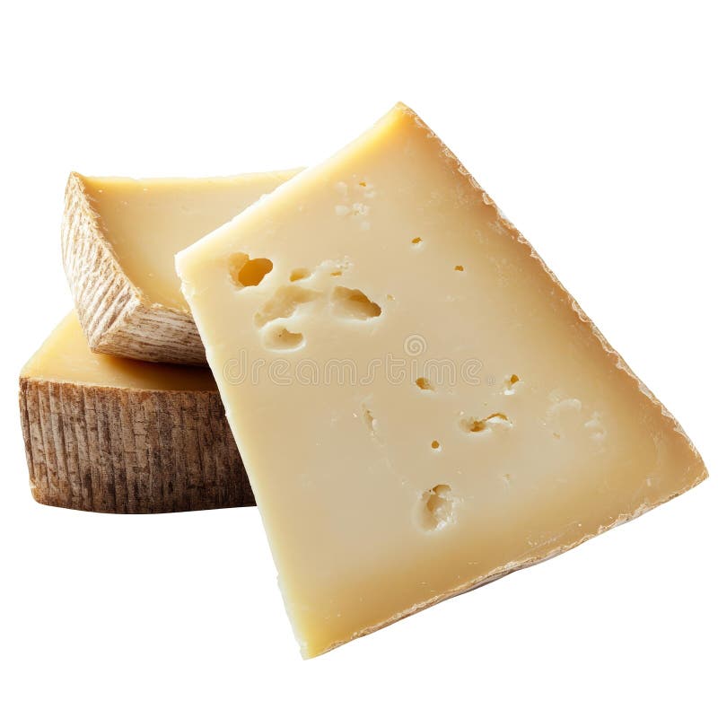 Artisanal Cheese Stack Isolated on White Background Stock Illustration ...