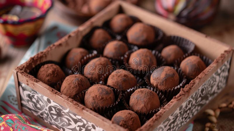 Artisanal Chocolate Truffles in Elegant Box - Gourmet Dessert ...