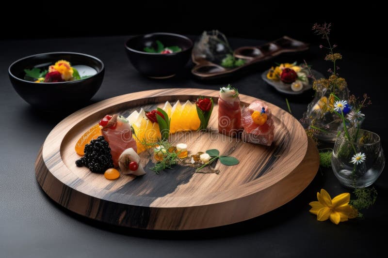 Artisanal Food Presentation with Modern and Geometric Styling of the ...