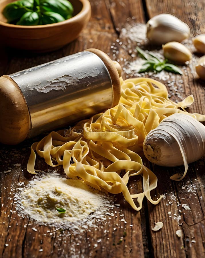 Artisanal Pasta-Making Scene Stock Illustration - Illustration of ...