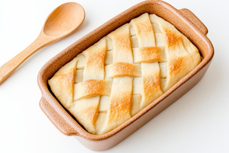 Artisanal Shepherds Pie in Rectangular Ceramic Dish with Crisscrossed ...