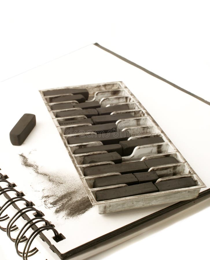 Artist charcoal stock image. Image of educational, tools - 1323317