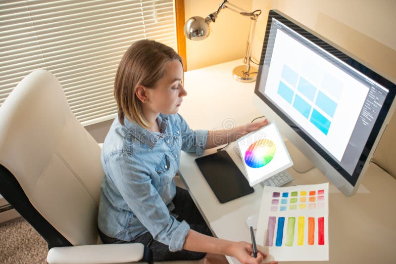 Artist Creative Designer.web Development.work with Color Stock Photo ...