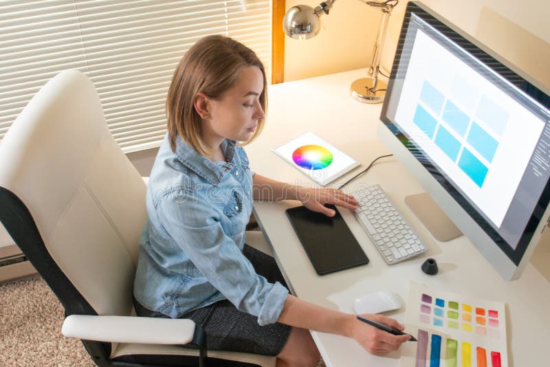 Artist Creative Designer.web Development.work with Color Stock Photo ...