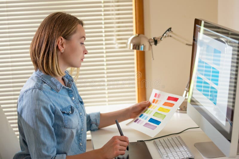 Artist Creative Designer.web Development.work with Color Stock Image ...