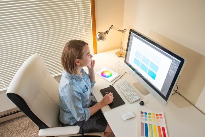 Artist Creative Designer.web Development.work with Color Stock Photo ...