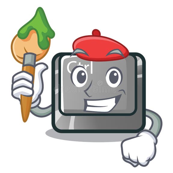 Artist Ctrl Button in the Cartoon Shape Stock Vector - Illustration of ...