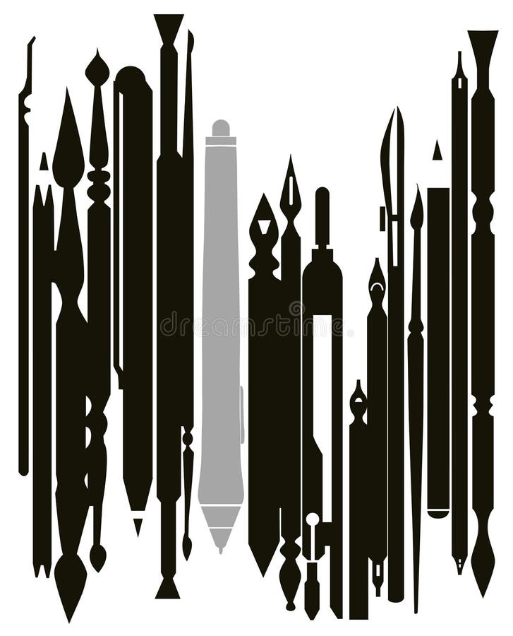 Artist and Designer Tools (vector Set) Stock Vector - Illustration of ...