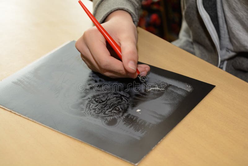 Artist Designes Scratch Image Stock Photo - Image of hobby, decorative ...