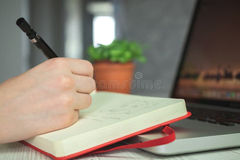 Artist Drawing in Sketch Notebook by Using Pencil, Creative Pencil Art ...