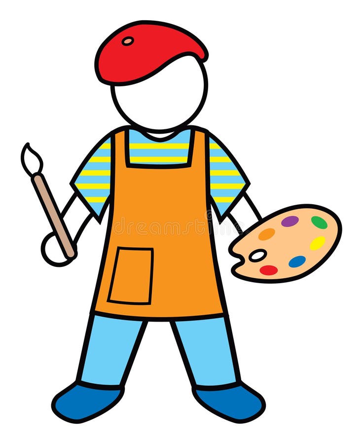 Artist guy stock vector. Illustration of cartoon, icon - 14553567