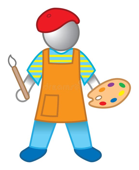 Artist guy glossy stock vector. Illustration of person - 14553569