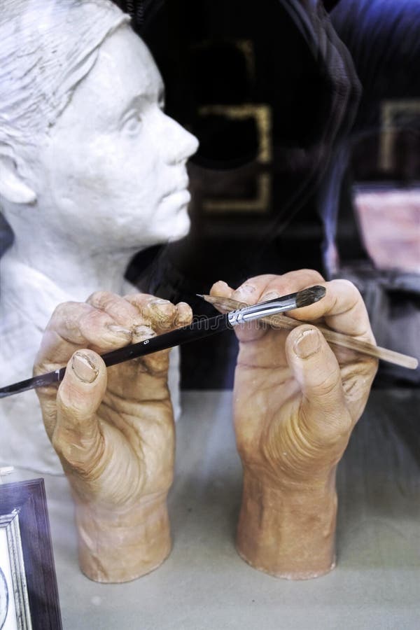 Artist Hands Painting stock photo. Image of male, canvas - 13959160