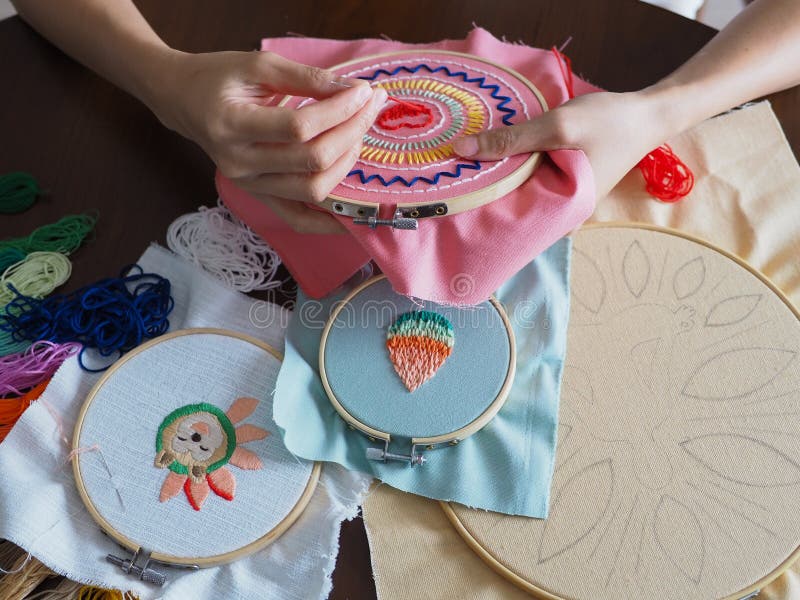 Artist Home Living Space Woman Leisure Hobby Hand Craft Embroidery ... Artist Home Living Space Woman Leisure Hobby Hand Craft Embroidery ...