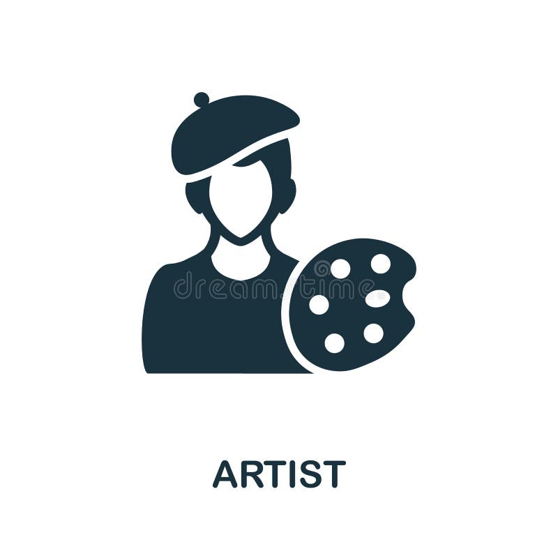 Artist Icon. Monochrome Simple Artist Icon for Templates, Web Design ...