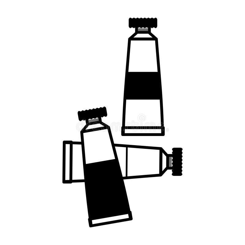 Artist Paint Tubes Icon Symbol Stock Vector - Illustration of tubes ...