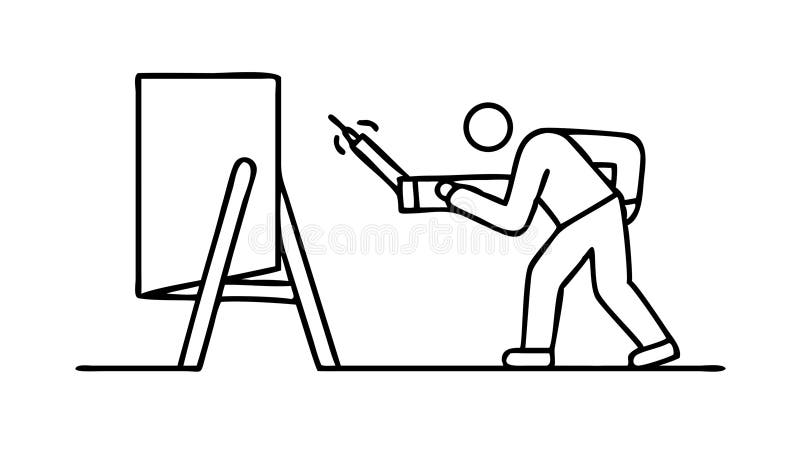 Artist Painting Easel Icon. Creativity Art Studio, Vector Design ...