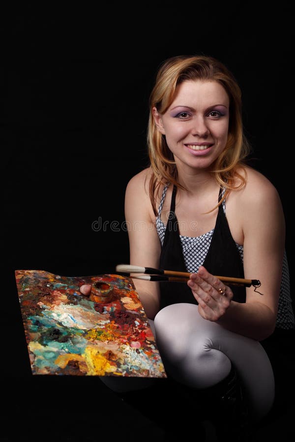 Artist With Palette Picture. Image: 13788230
