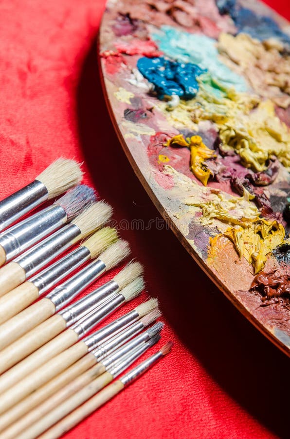 The Artist Palette in Art Concept Stock Image - Image of palette ...
