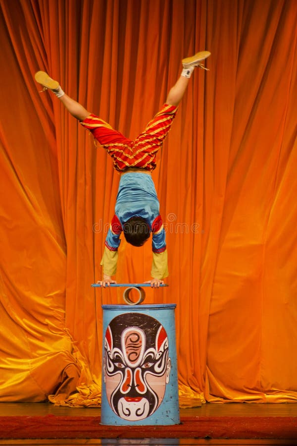 Artist Performs His Acrobatics Editorial Stock Image - Image of ability ...