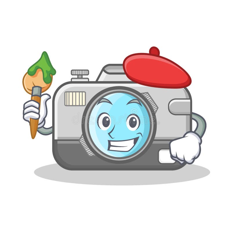 Artist Photo Camera Character Cartoon Stock Vector - Illustration of ...