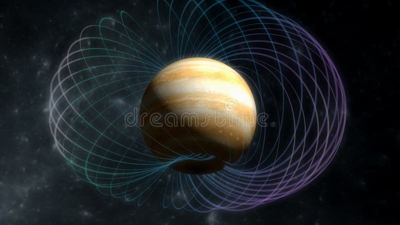 Artist Rendering, Jupiter Magnetic Field. Stock Video - Video of ...