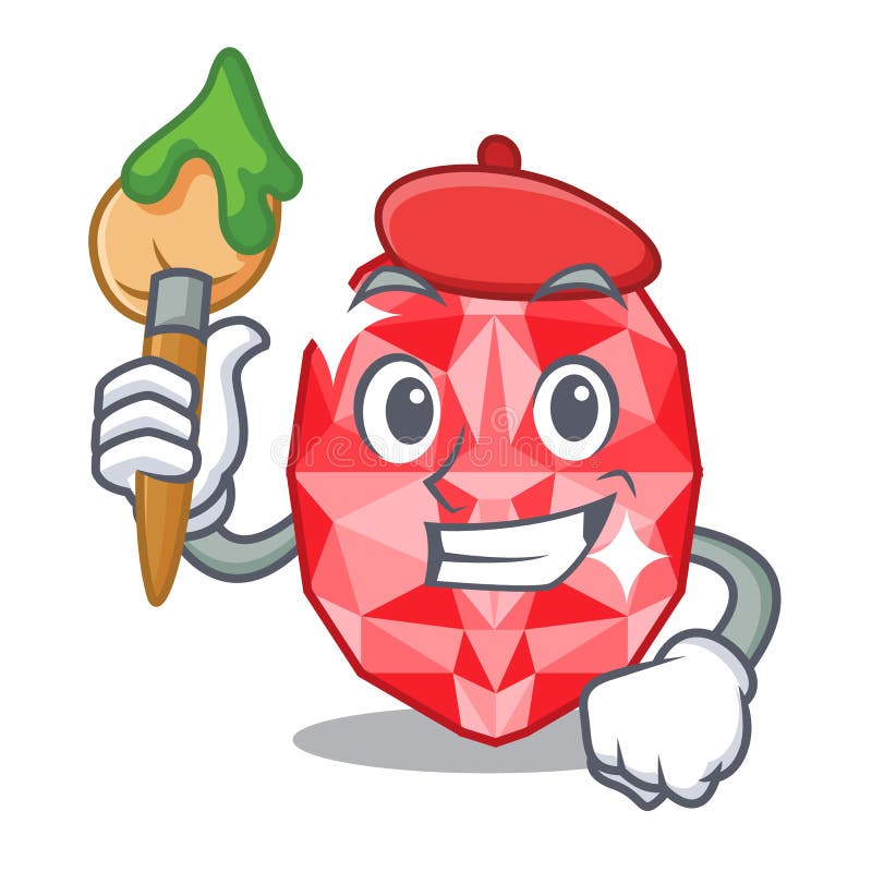 Artist Ruby Gems in a Cartoon Box Stock Vector - Illustration of artist ...