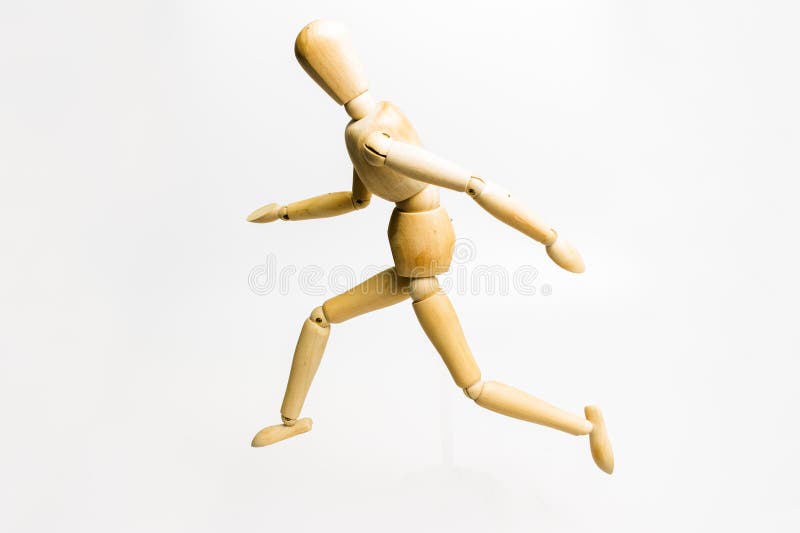 Artist s dummy running stock image. Image of wood, isolated - 32322743