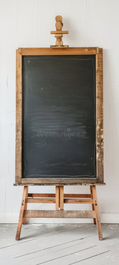 An Artists Empty Chalkboard Poised for a Masterpiece in a Bright Studio ...