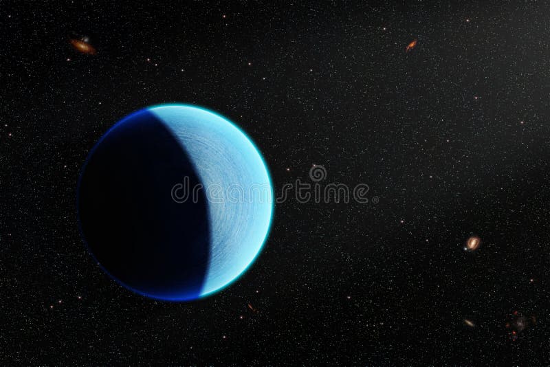 Artist`s Impression of a Planet Covered by an Ocean Stock Illustration ...