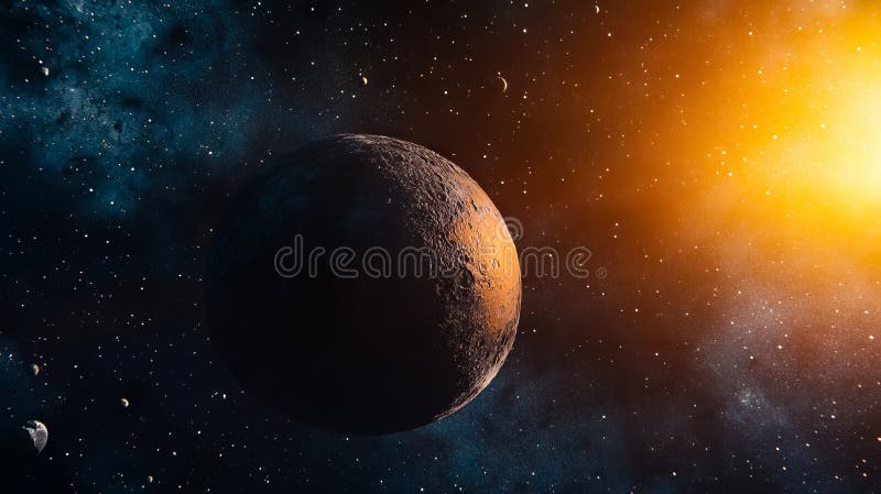 An Artist S Impression of the Planet Pluto Stock Photo - Image of ...