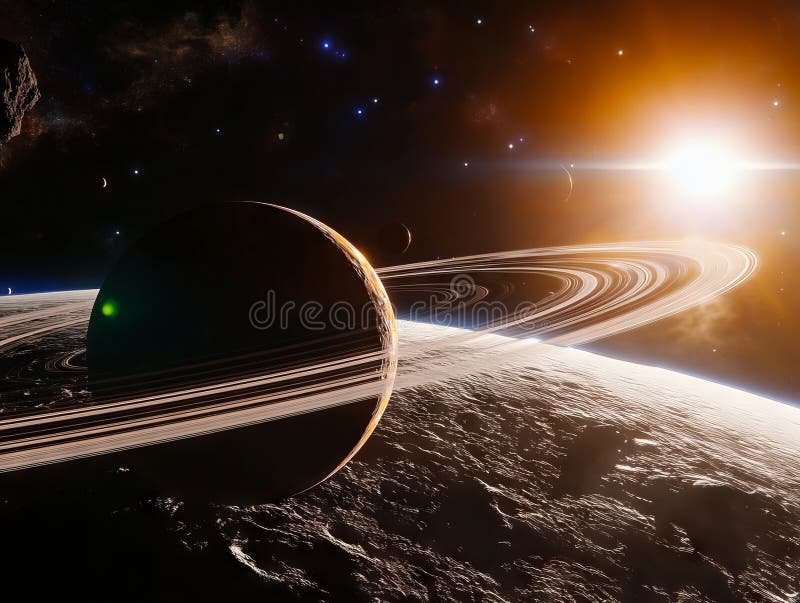An Artist S Impression of a Planet with a Ring Around it Stock Photo ...