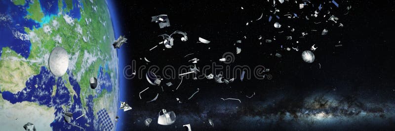 Space Debris in Earth Orbit, Dangerous Junk Orbiting Around the Blue ...