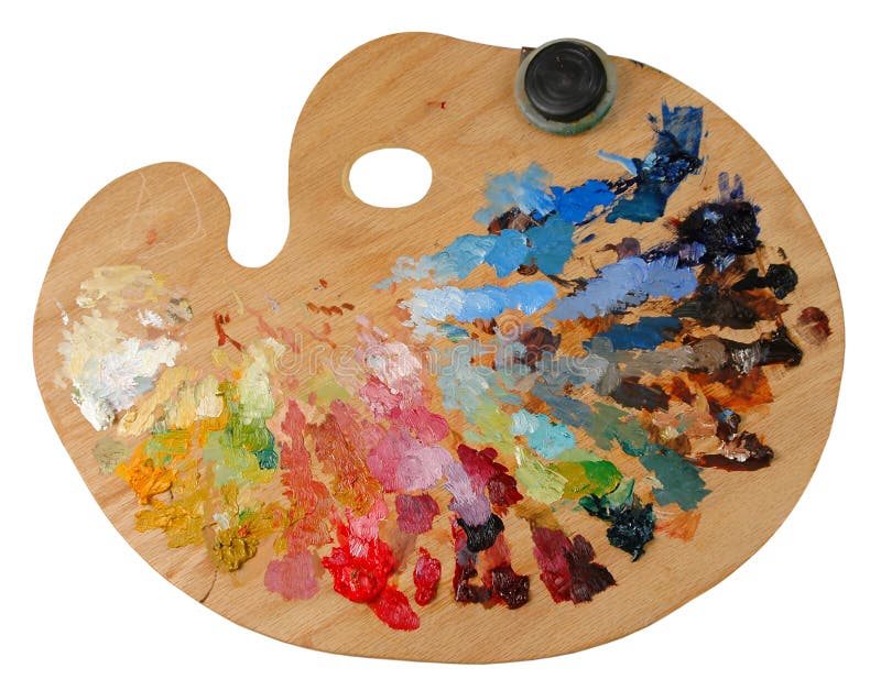 Artist s Palette stock image. Image of paint, used, detail - 1318443
