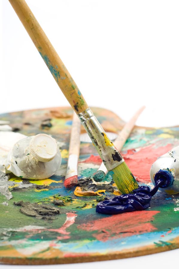 Artist s palette stock image. Image of blue, paint, artistic - 22068277
