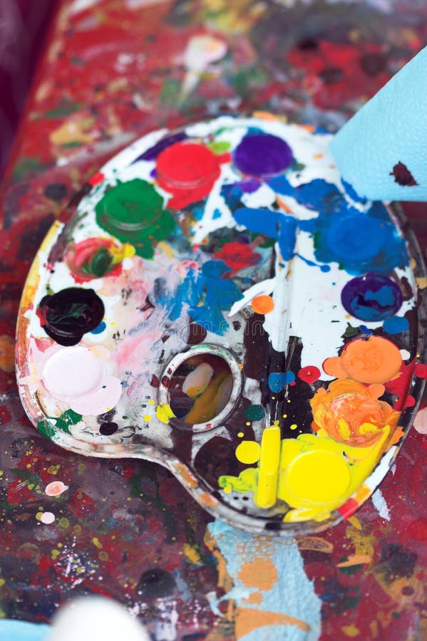 Painter s palette stock photo. Image of painting, fantasy - 882658