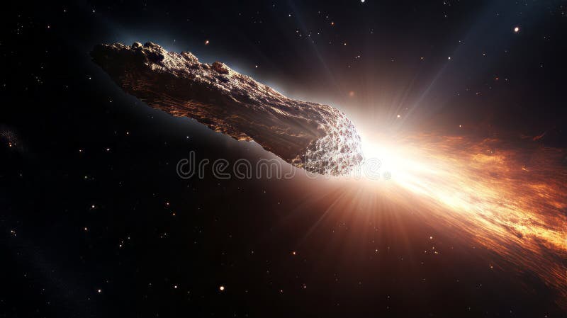 Artist S Rendering of a Comet in Space Stock Illustration ...