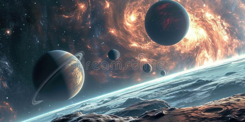 An Artist S Rendering of Planets in Outer Space. Perfect for Science ...