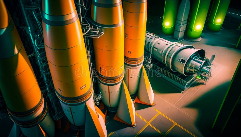 An Artist S Rendering of Rocket Launch Pad. Generative AI Stock ...