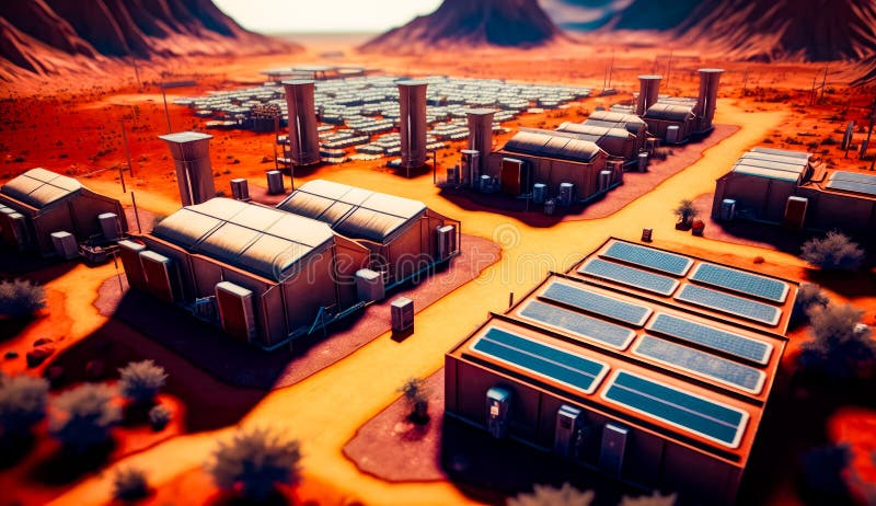 Artist S Rendering of Solar Power Plant in the Middle of Desert ...