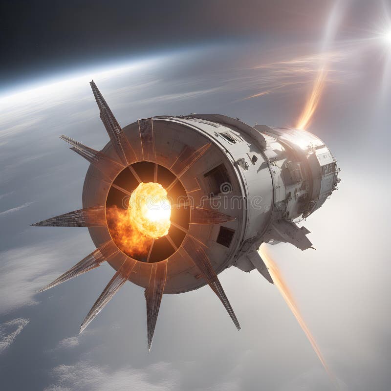 Artist S Rendering of a Space Station in Orbit Stock Illustration ...