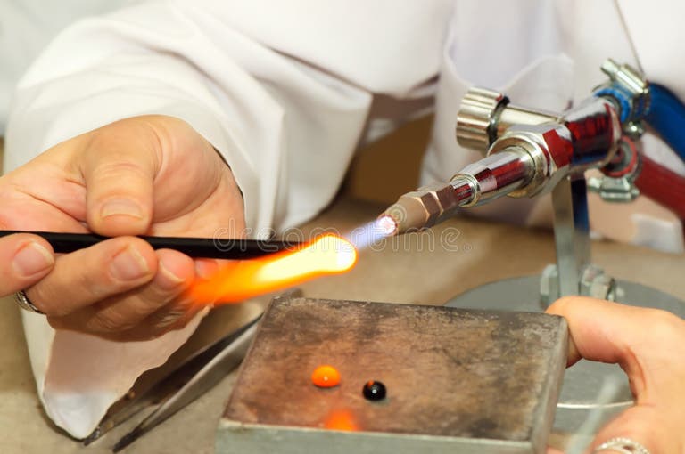 Artist shaping glass stock image. Image of hobby, fine - 22598363