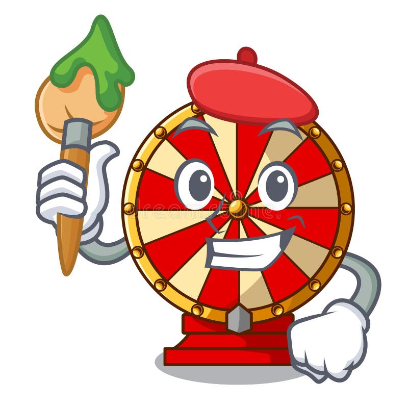 Artist Colorful Rainbow Character Cartoon Stock Vector - Illustration ...