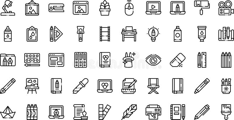 Artist Studio Icons High-Quality Vector Icons Collection with Editable ...