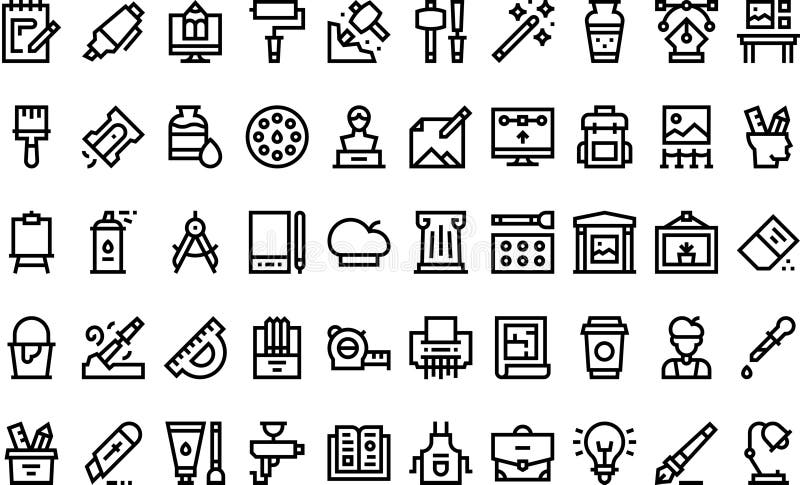 Artist Studio Icons High-Quality Vector Icons Collection with Editable ...