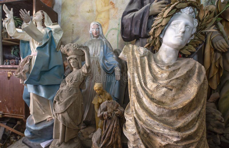 Artist Studio, Sculpture and Statues Stock Photo - Image of easel ...