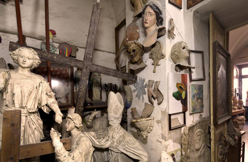 Artist Studio, Sculptures and Statues Stock Image - Image of create ...