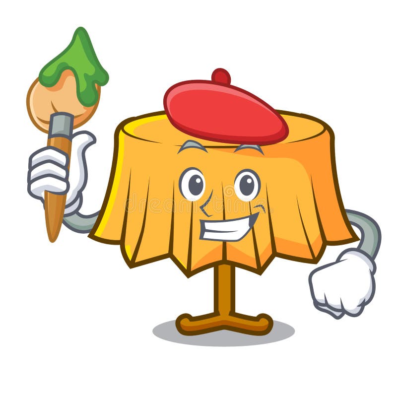 Artist Table Cloth Character Cartoon Stock Vector - Illustration of ...