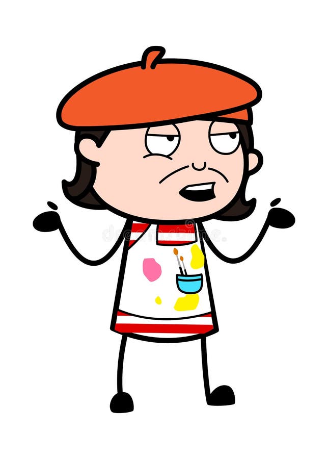 Artist Talking Cartoon stock illustration. Illustration of clipart ...